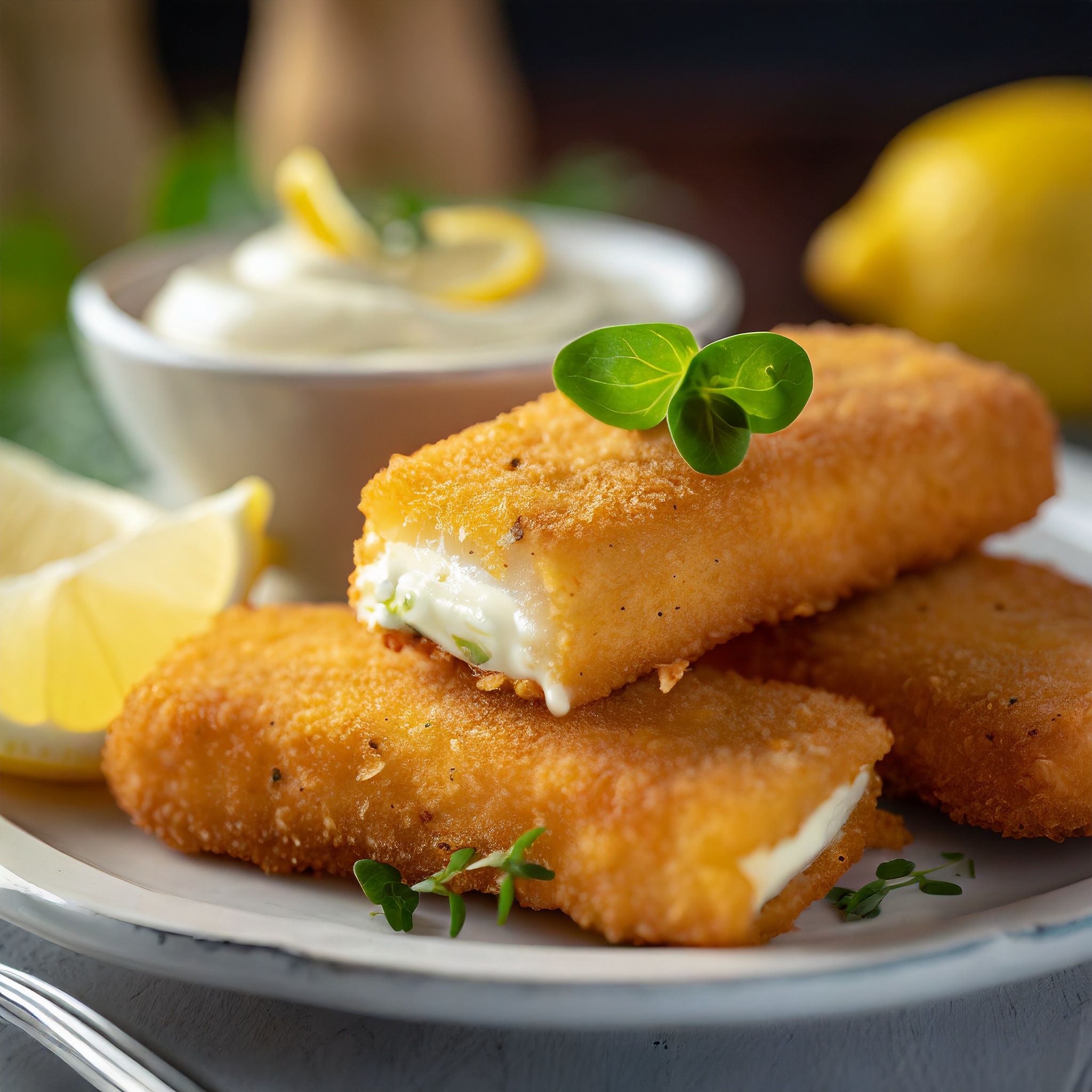 Recette de Bâtonnets de poisson pané et mayo au citron