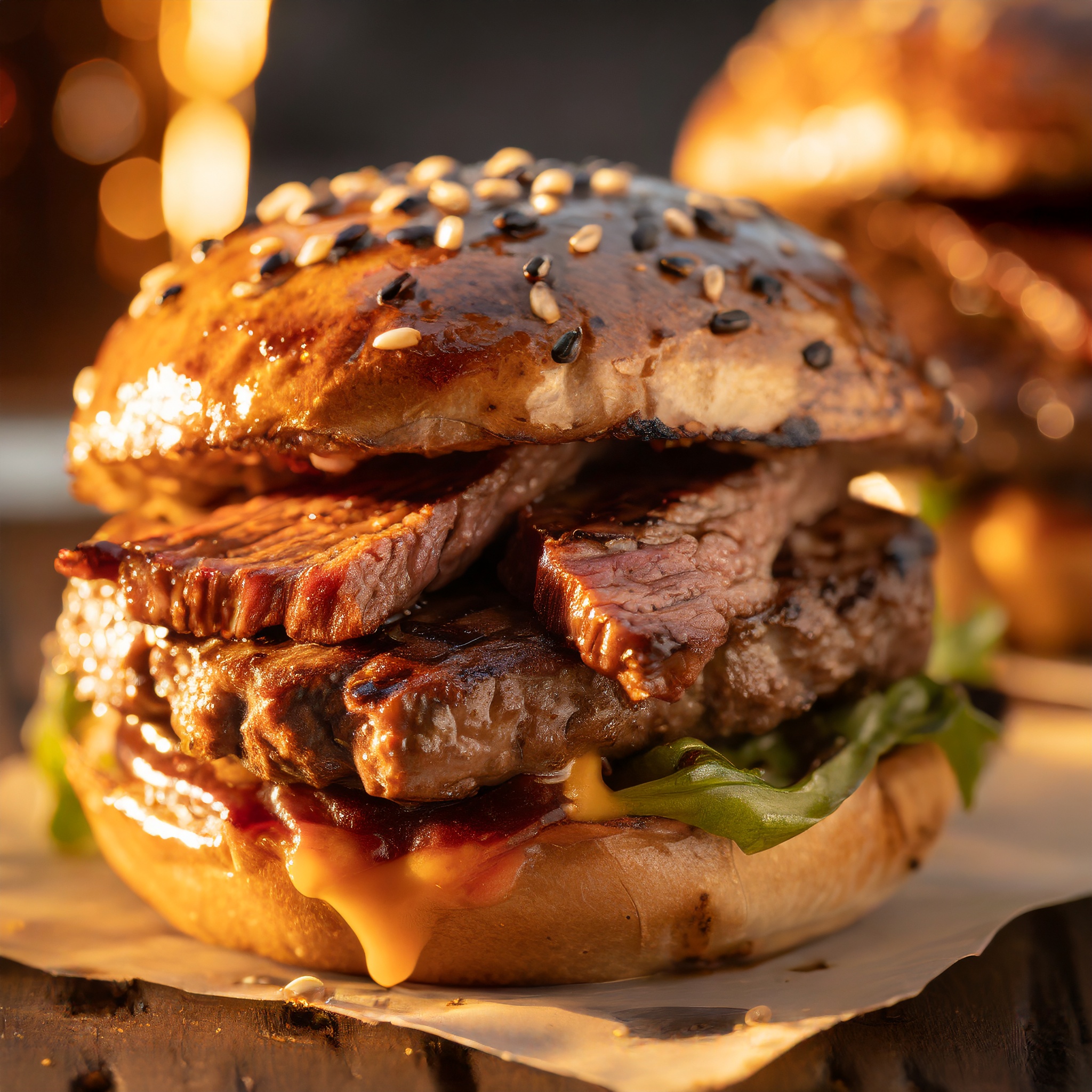 Recette de Burgers au steak bbq