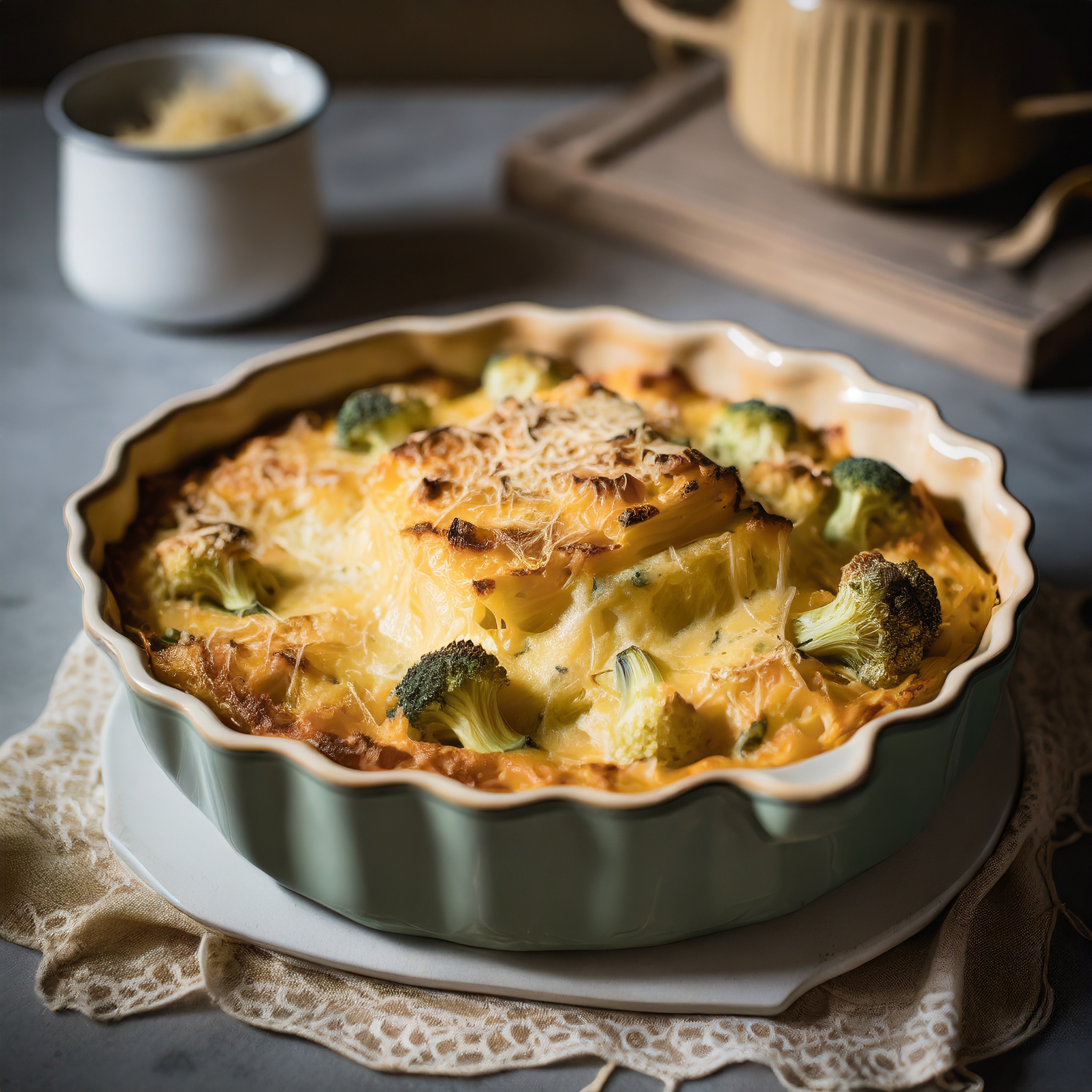 Recette de Gratin de courge spaghetti, brocoli & fromage suisse