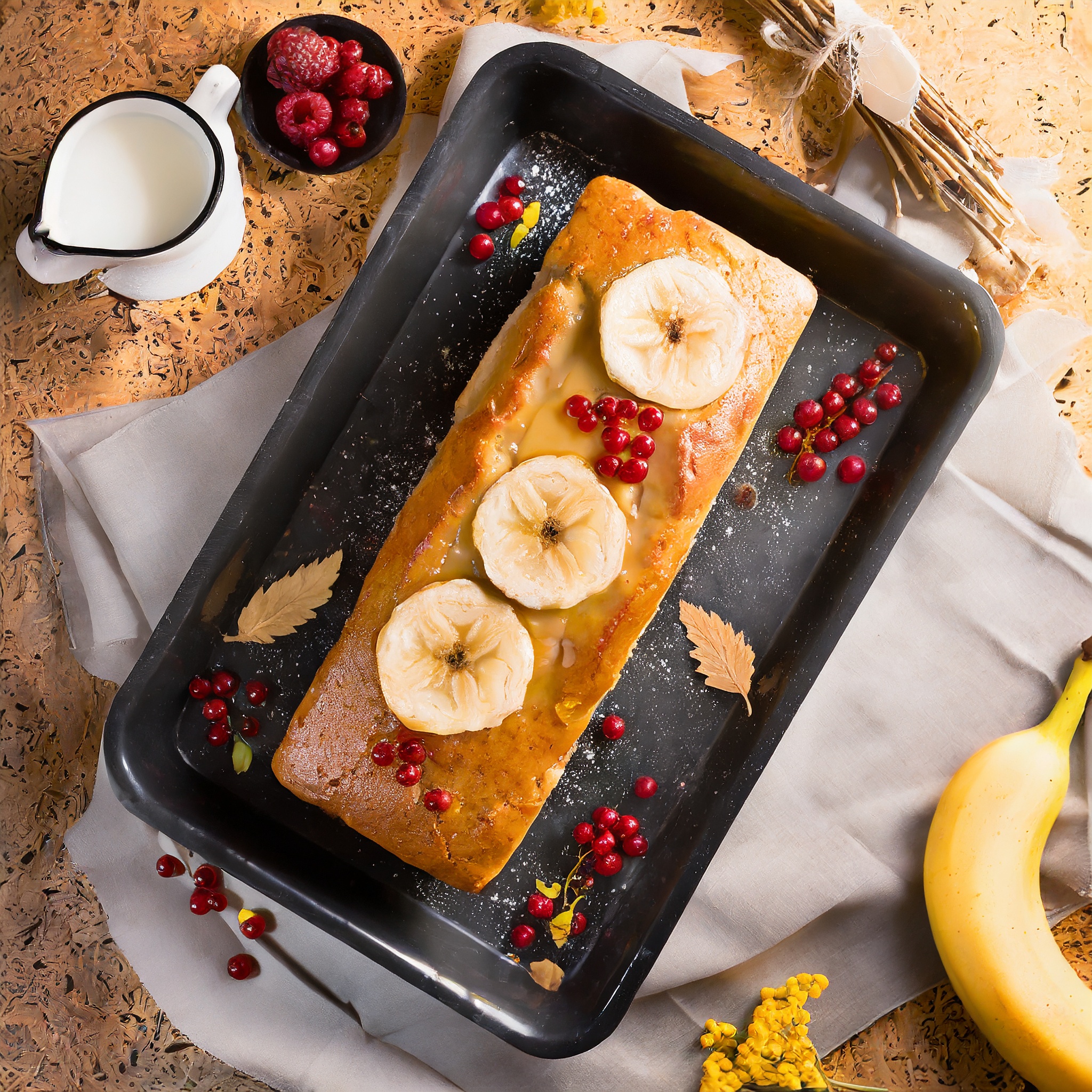 Recette de Pain aux bananes et petits fruits glacé à l'érable