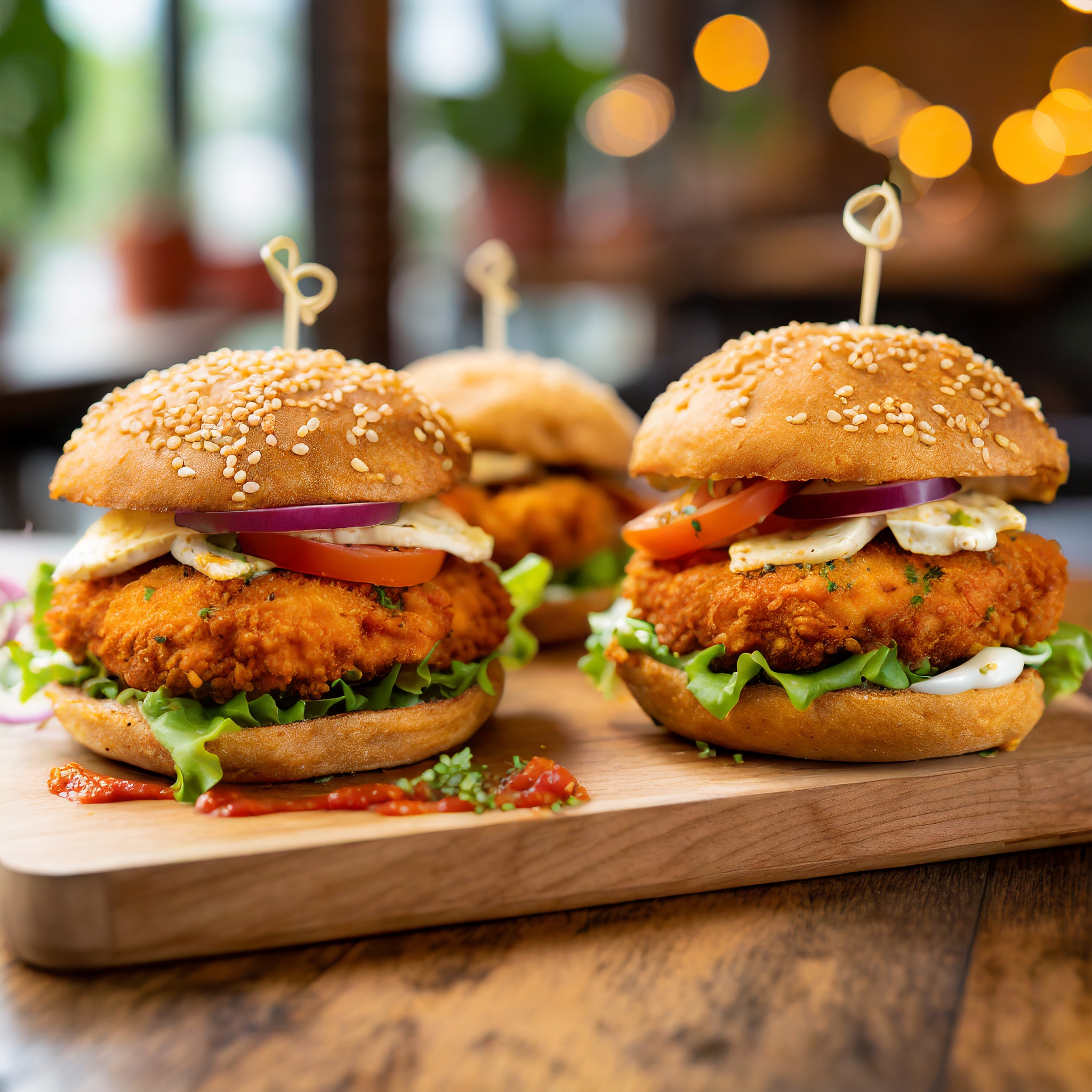 Recette de Burgers de poulet au Air Fryer