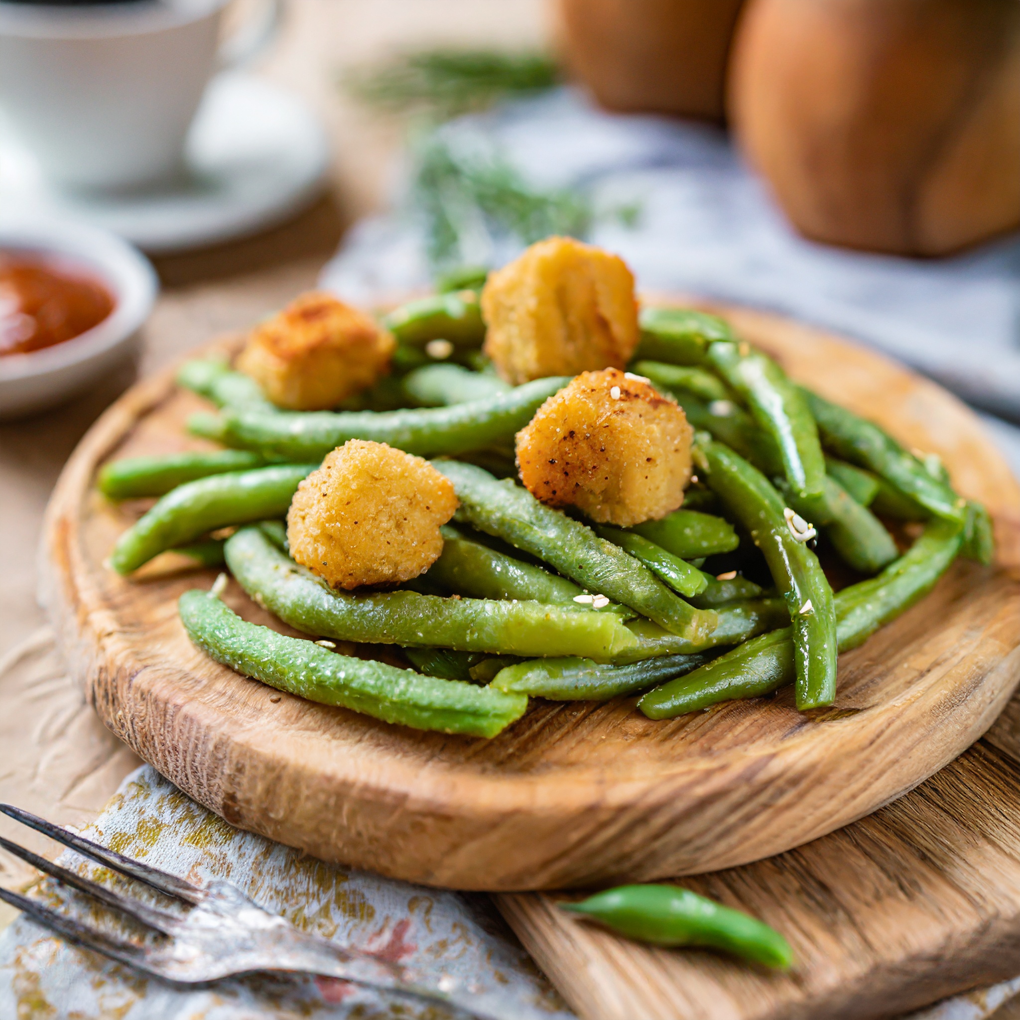 Recette de Haricots verts ail et parmesan au Air Fryer
